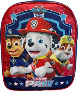 ruz paw patrol toddle boy 12 inch mini backpack (blue-red)