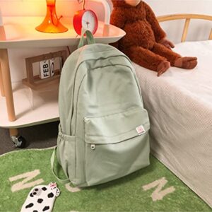 Sage Green Backpack for School, Large-capacity Casual Rucksack Kawaii Backpack for Teen Girls (Green)