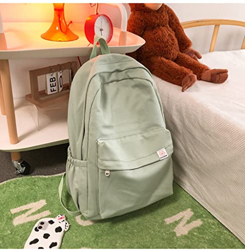 Sage Green Backpack for School, Large-capacity Casual Rucksack Kawaii Backpack for Teen Girls (Green)