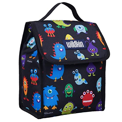 Wildkin 15 Inch Kids Backpack Bundle with Lunch Bag (Monsters)