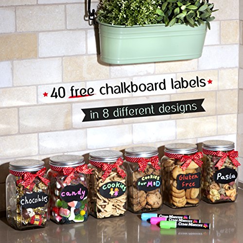 Cedar Markers Liquid Chalk Markers - 12 Pack With 40 Chalkboard Labels - Bold Neon Color Pens Including Gold And Silver Paint. Dry Erase Markers for Windows, Glass, Chalkboard with Reversible Tip.