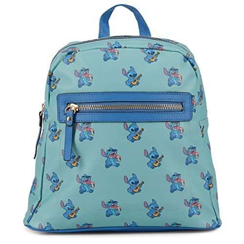 Disney Lilo and Stitch Backpack - Girls, Boys, Teens, Adults - Officially Licensed Stitch 10 Inch Allover Faux Leather Mini Backpack