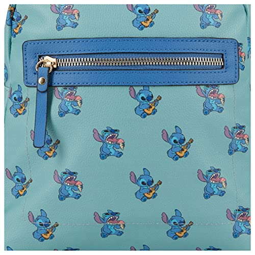 Disney Lilo and Stitch Backpack - Girls, Boys, Teens, Adults - Officially Licensed Stitch 10 Inch Allover Faux Leather Mini Backpack