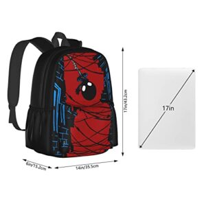 ZOSENY Cartoon Backpack Casual Travel Backpack for Women and Men 17 Inch Laptop Backpack Waterproof School Backpack Bookbag Red/Black