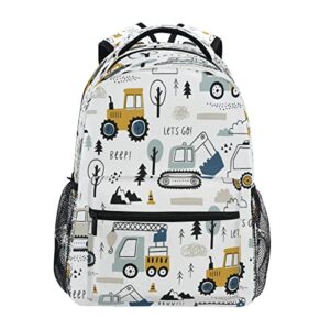 backpack school bookbag travel bag childish truck excavator for girls boys teen