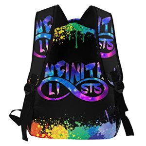 Casual Backpack Infinite_Eyes_Lists Large Capacity Schoolbag Shoulders Bag Daypack For Adults And Children