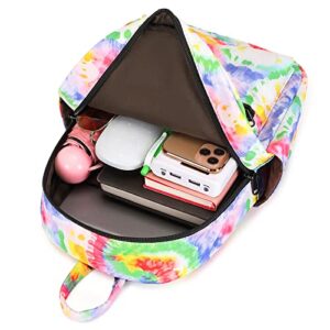 EZYCOK Girls Mini Backpack Kids Small Backpack with Purse Wallet Teens Travel Backpack Womens Casual School Bookbag (Tie-dye green )