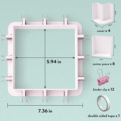 Nicpro Adjustable Molds Housing for Silicone Mold Making, Reusable Plastic Housing Frame Mold Making Silicone Rubber, for DIY Resin Molds, Soap Molds, Candle Molds with Binder Clips, Double-Sided Tape