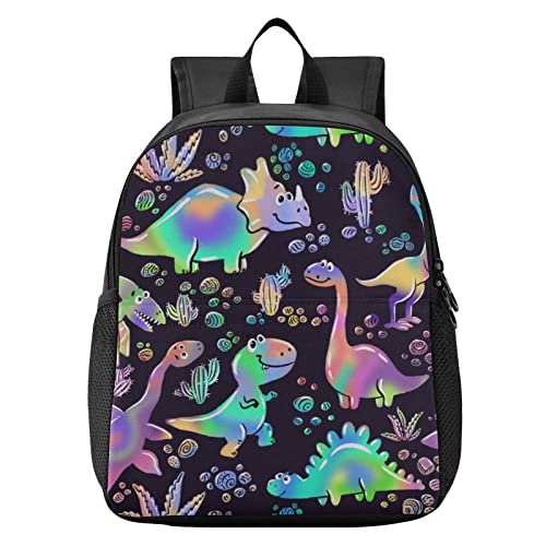 Toddlers Backpack Rainbow Dinosaurs Bookbag for Kid Aged 3-6 Preschool Kindergarten