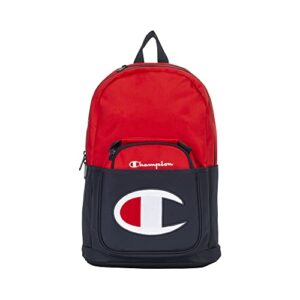 Champion 2-Piece Backpack with Lunch Box Bag Set (Red/Navy)