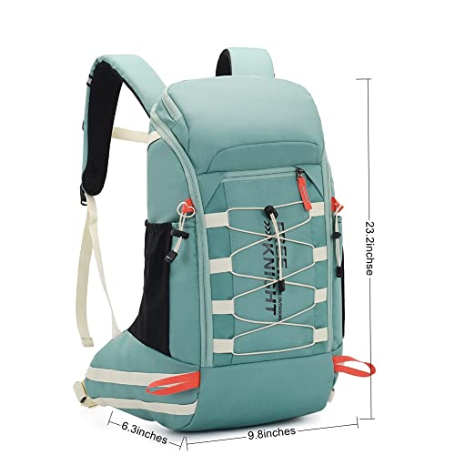 40L Lightweight Waterproof Hiking Backpack with Rain Cover,Outdoor Sport Travel Daypack for Cycling Skiing Camping Climbing (Mint Green)