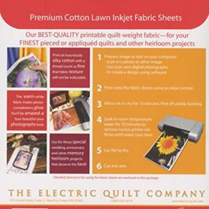 Electric Quilt Printables Inkjet Fabric Sheets - Cotton Lawn 6 pc.