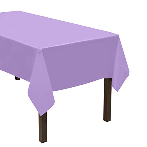 Party Essentials ValuMost Plastic Table Cover Available in 36 Colors, 54" x 108", Lavender