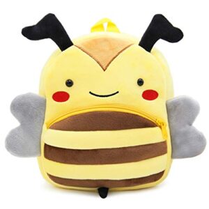 toddler backpack neoprene 3d animal backpack kids animal cartoon casual bags water resistance kindergarten preschool bag (bee)