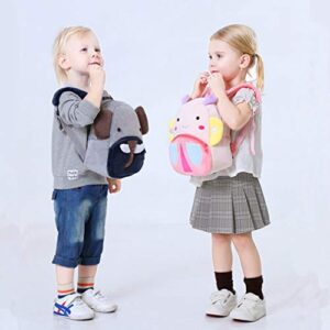 Toddler Backpack Neoprene 3D Animal Backpack Kids Animal Cartoon Casual Bags Water Resistance Kindergarten Preschool Bag (Bee)