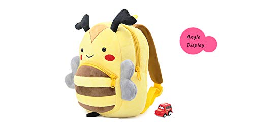 Toddler Backpack Neoprene 3D Animal Backpack Kids Animal Cartoon Casual Bags Water Resistance Kindergarten Preschool Bag (Bee)