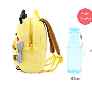 Toddler Backpack Neoprene 3D Animal Backpack Kids Animal Cartoon Casual Bags Water Resistance Kindergarten Preschool Bag (Bee)