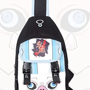 Anime Cosplay Shoulder Bag,Hashibira Inosuke Students Bookbag Backpack School Bag Daypack