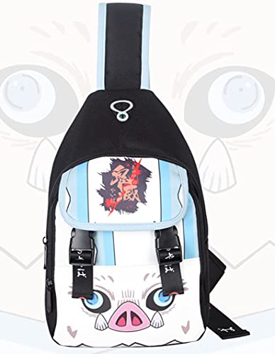 Anime Cosplay Shoulder Bag,Hashibira Inosuke Students Bookbag Backpack School Bag Daypack