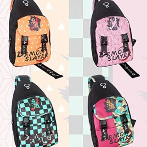 Anime Cosplay Shoulder Bag,Hashibira Inosuke Students Bookbag Backpack School Bag Daypack