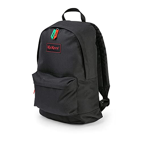 Kickers Unisex's School Backpack Nylon, Black, 20 litres