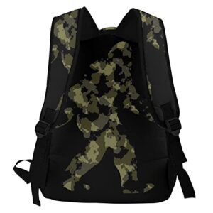 Camo Camouflage Bigfoot School Bookbag For Boys Girls Computer Backpacks Book Bag Travel Hiking Camping Daypack