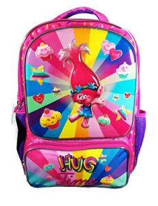 trolls large 16″ backpack – 3d hard shell front