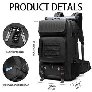 GFUERUFQ Travel backpack, convertible luggage bag, travel backpack with USB charging port and convertible luggage bag, suitable for 17 inch laptop backpack, Extra Large Camping Backpack For Men