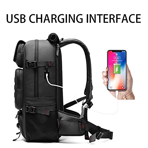 GFUERUFQ Travel backpack, convertible luggage bag, travel backpack with USB charging port and convertible luggage bag, suitable for 17 inch laptop backpack, Extra Large Camping Backpack For Men