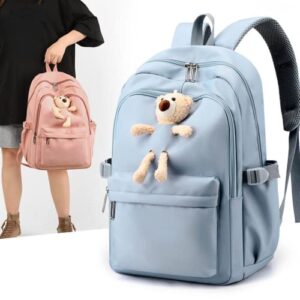 HUIHSVHA Kawaii Backpack, 18 Inch Large Capacity Aesthetic School Laptop Bag, Casual Travel Daypack for Teens Girls Students