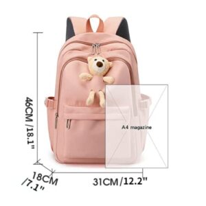 HUIHSVHA Kawaii Backpack, 18 Inch Large Capacity Aesthetic School Laptop Bag, Casual Travel Daypack for Teens Girls Students