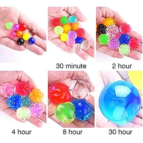 Jangostor Large Water Gel Beads 11 Ounces (300pcs) Gaint Water Jelly Pearls Rainbow Mix for Kids Sensory Playing, Wedding Home Decoration,Plants Vase Filler