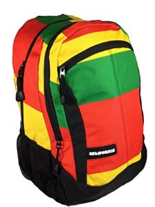 hbcali california rasta backpack with padded straps