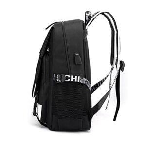 Jupkem Anime Helluva Boss Backpack Bag USB with Charging Port Student School Bag Laptop Cosplay for Boys Girls