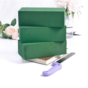 3PCS Floral Foam Bricks, Florist Flower Foam Green Bricks Flower Arrangement Brick Supplies for Florist Craft