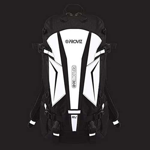 Proviz REFLECT360 Reflective Touring Backpack 20L, Multi-Use Sports Hi Viz Rucksack Bag Hi Visibility, Black