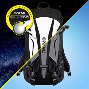 Proviz REFLECT360 Reflective Touring Backpack 20L, Multi-Use Sports Hi Viz Rucksack Bag Hi Visibility, Black