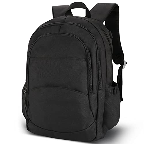 HAPPYEFARAL Backpack Travel Backpack .School Backpack with USB Charging Port. Fit 15.6 inches Laptop Bag. Business Backpack for Women men Black bookbag Casual Daypack