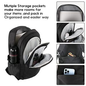 HAPPYEFARAL Backpack Travel Backpack .School Backpack with USB Charging Port. Fit 15.6 inches Laptop Bag. Business Backpack for Women men Black bookbag Casual Daypack