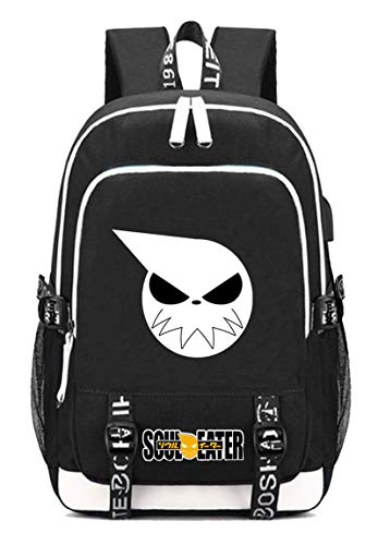 WANHONGYUE SOULEATER Anime Rucksack Schoolbag Laptop Backpack with USB Charging Port and Headphone Jack /5