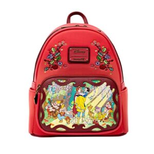 loungefly disney mini backpack, princess snow white, snow white and the seven dwarfs