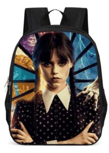 iuene teenage primary school student wednesday addams shoulder bag high-capacity school backpack bag bookbag sports bag (color-10, one size)