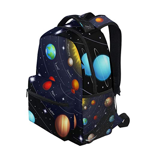 Backpack Universe Space Galaxy Solar System Shoulder Bag Daypack Travel Hiking for Boys Girls Men Women