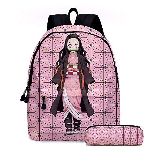 Meihua animation kimetsu no YAIBA backpack set student schoolbag with pencil case 2 in 1 travel bag (Style 6)