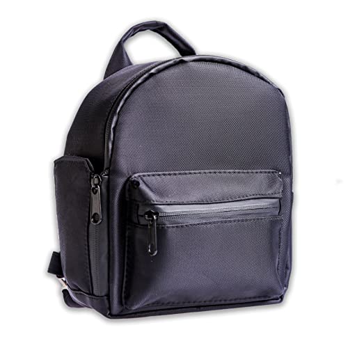 Discreet Smoker Smell Proof Mini Backpack with Secret Lock (Black)