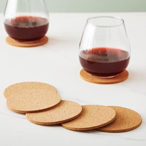 50 Sheets Self-Adhesive Cork Coaster Backing, Round 3.5 Inch Circles for DIY Crafts