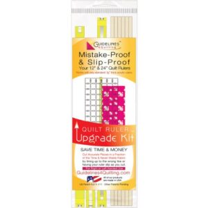 guidelines4quilting quilt ruler upgrade kit, clear