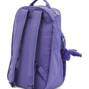 Kipling-Nylon Seoul Large Backpack, Laptop ( EGGPLANT PURPLE)