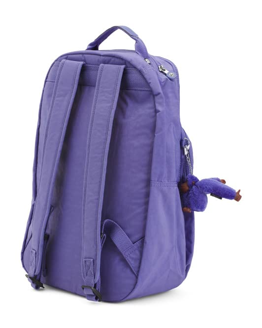 Kipling-Nylon Seoul Large Backpack, Laptop ( EGGPLANT PURPLE)