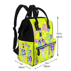 FFWWMM Omori Backpack,Travel Casual Backpack for Mom,Large Capacity Nappy Bag